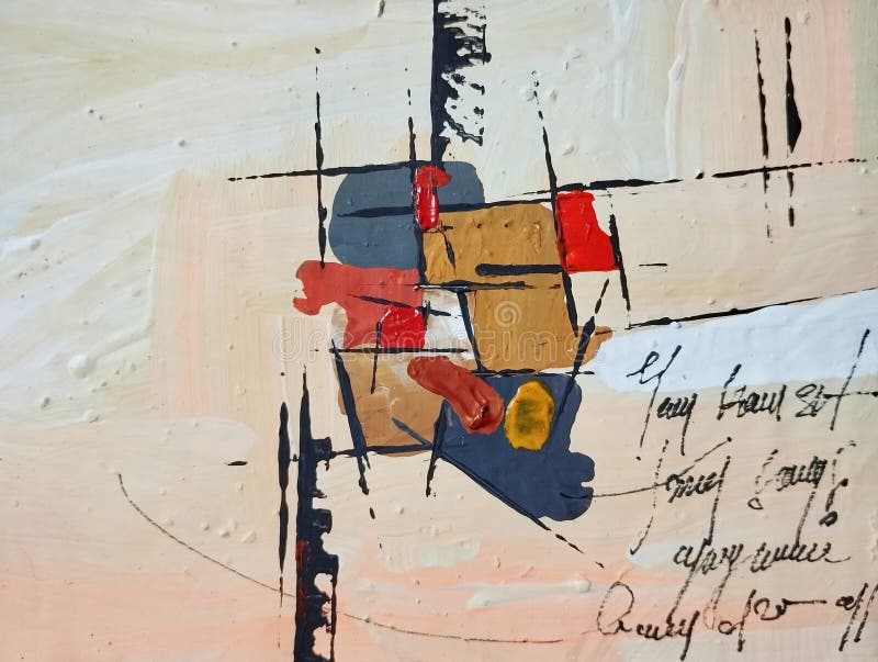 Broken Red Grey Brown Flow Up Abstract Color Composition Expressionism ...