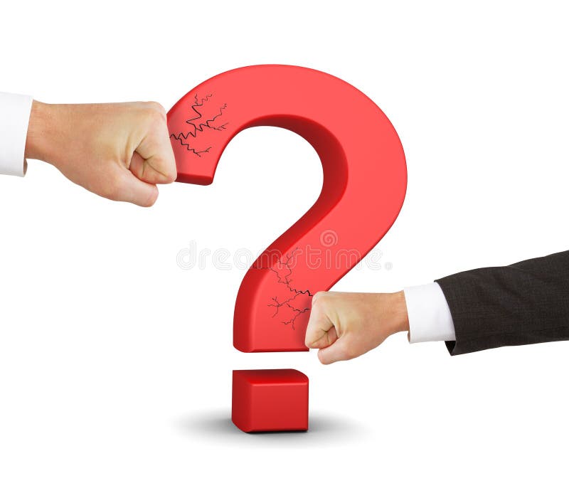 Broken red question mark stock image. Image of search - 39387087