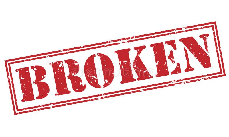 Broken red stamp stock illustration. Illustration of icon - 96587684