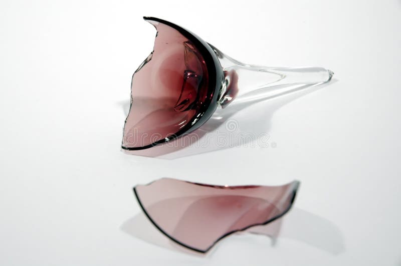 Broken red wine glass stock photo. Image of birthday, romance - 1018874