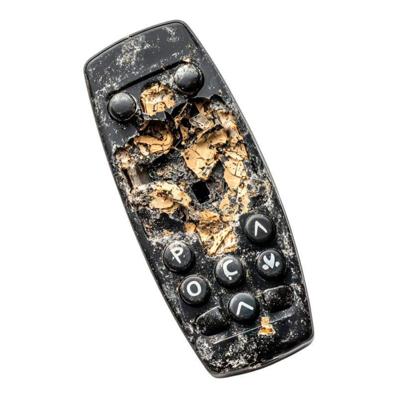 Broken Remote Control Button Against Transparent Background for ...