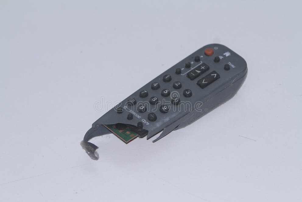 A broken remote control stock image. Image of machine - 268249475