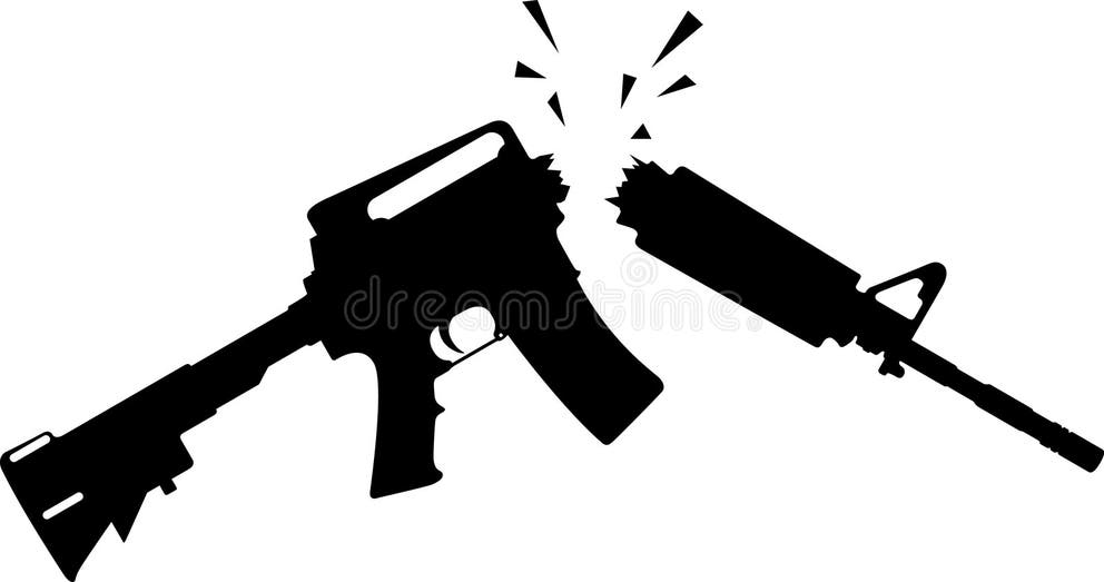 Broken rifle stock vector. Illustration of firearm, stop - 38406546