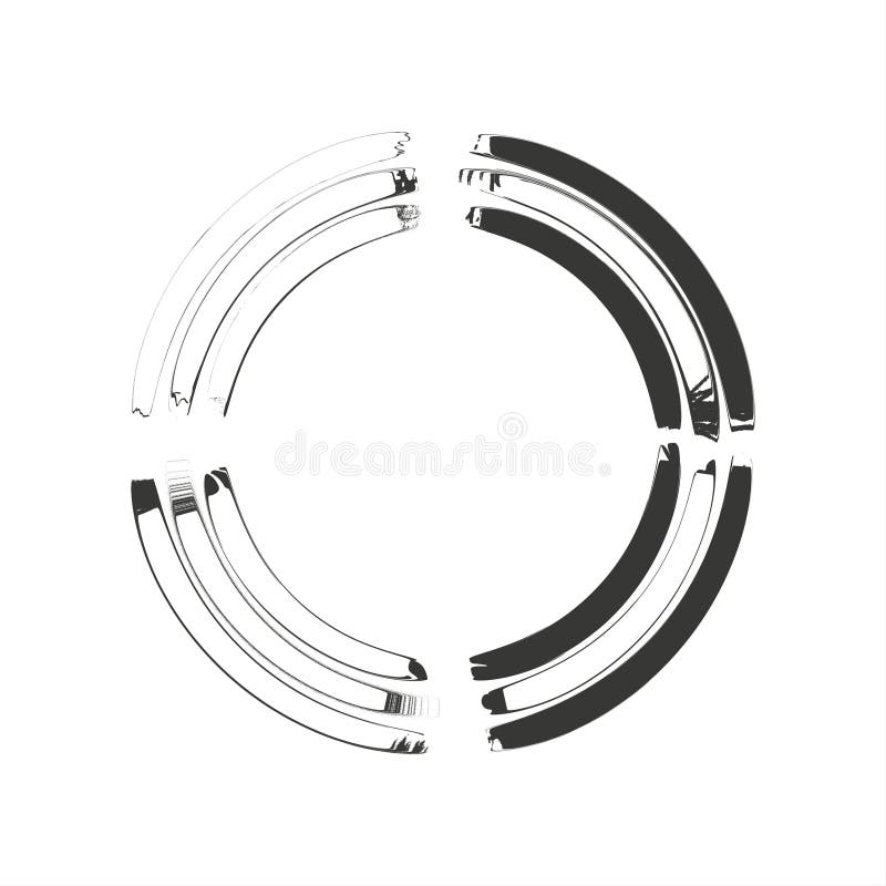 Broken Ring Icon. Circular Vector Shape. Abstract Loop Form. Black ...