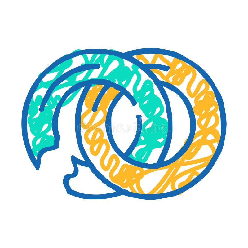 Broken Ring Icon Doodle Illustration Stock Vector - Illustration of ...