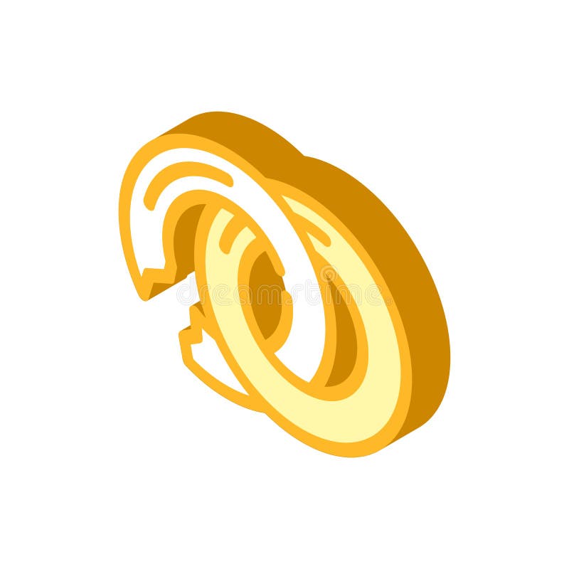 Broken Ring Isometric Icon Vector Illustration Stock Vector ...