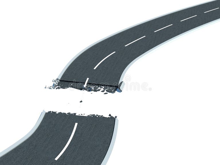 Broken Road End Stock Illustrations – 367 Broken Road End Stock ...