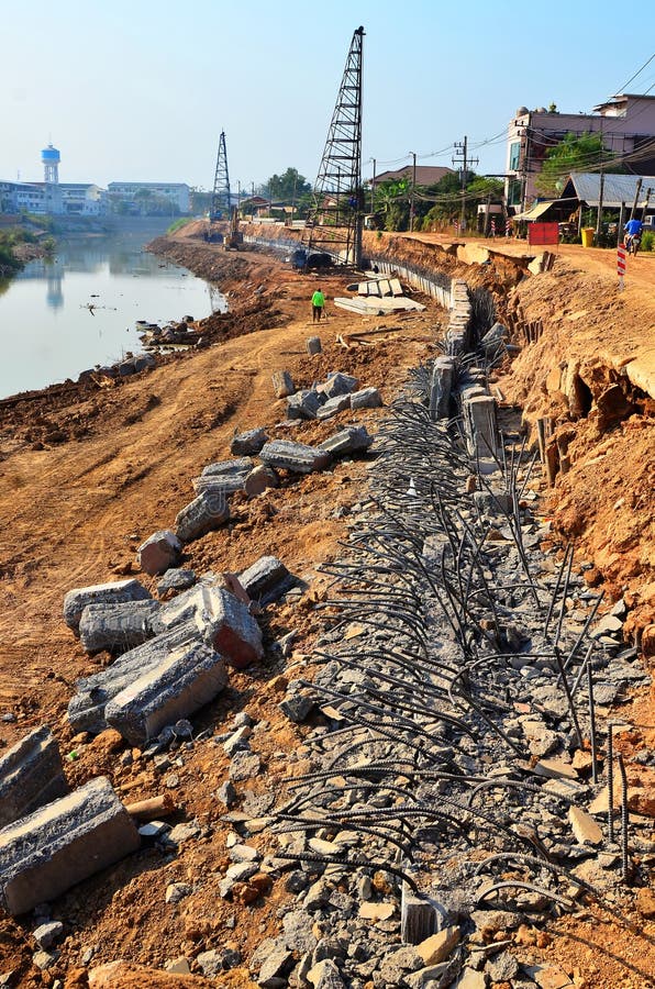 Broken road stock image. Image of destruction, falling - 50276805