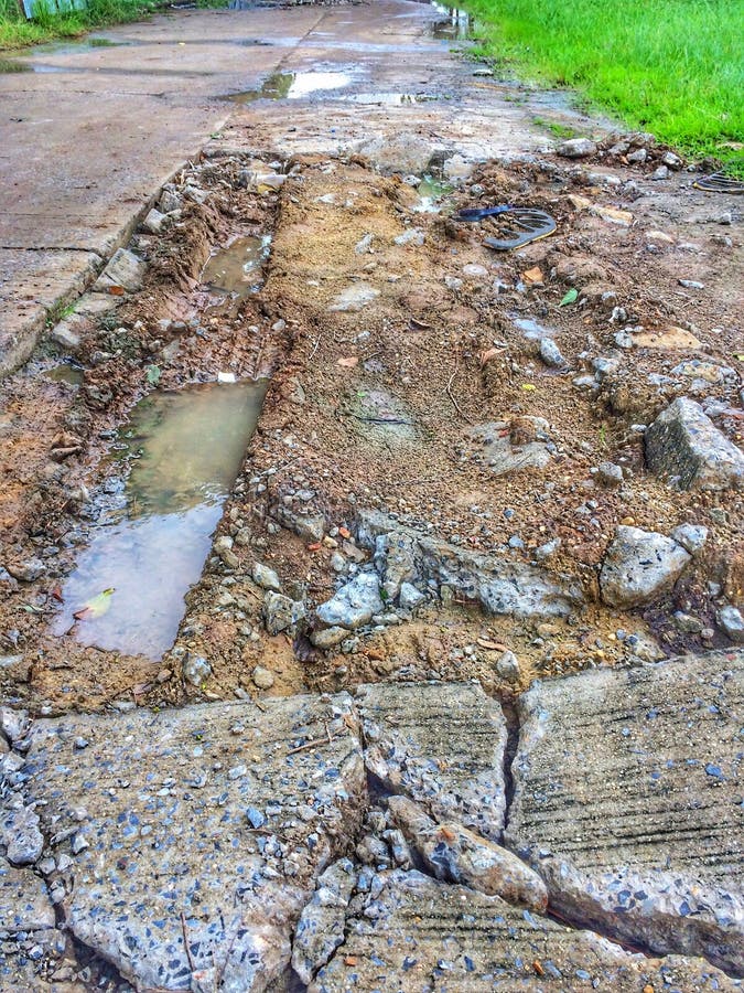 Broken roads stock image. Image of natural, architecture - 97276243