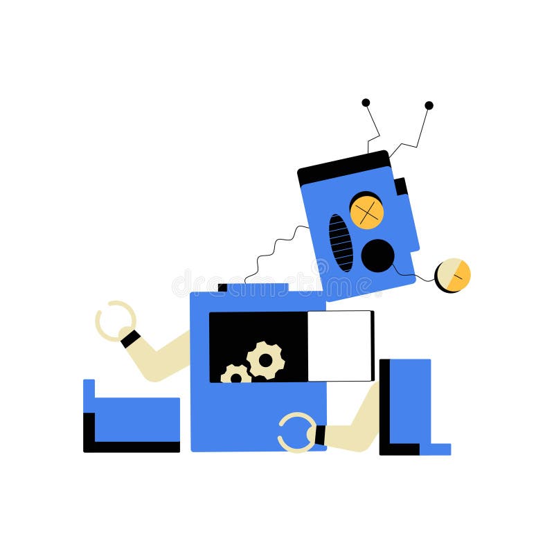 Broken Robot Stock Illustrations – 2,979 Broken Robot Stock ...