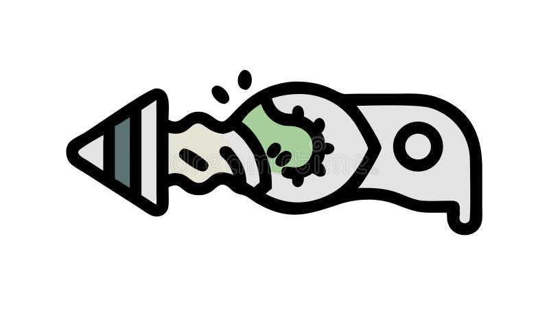 Broken Robotic Arm with Exposed Gears, Industrial Failure Icon, Vector ...