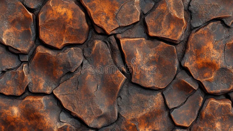 Broken Rocks with Rusty Surface Texture Stock Photo - Image of ...