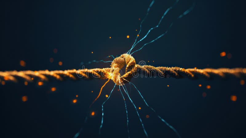 Broken Rope: Concept of Failure and Breakage with Motion Blur and ...