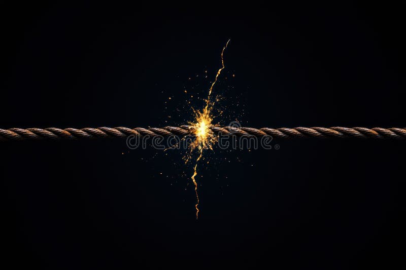 Broken Rope Failure - Conceptual Image of Motion Blur and Stroboscopic ...