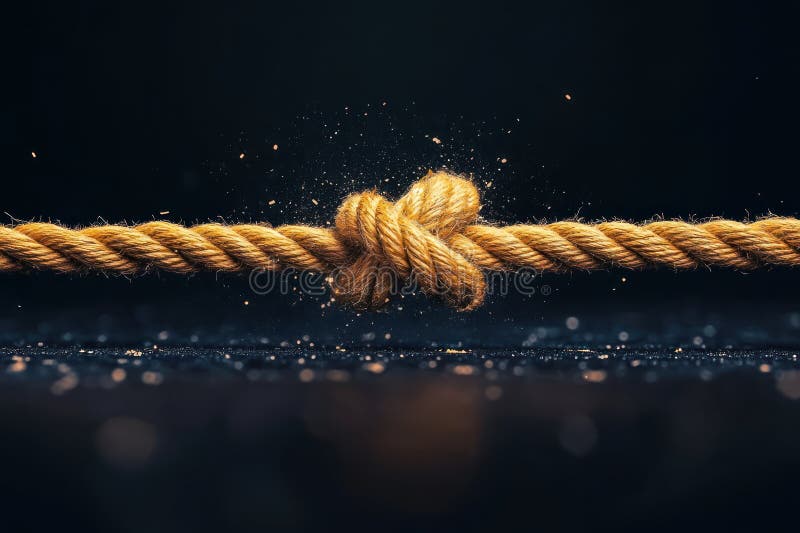 Broken Rope Failure - Conceptual Image of Motion Blur and Stroboscopic ...