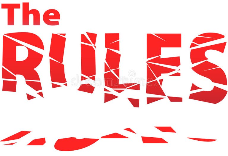 Broken Rules Falls To Chaos Anarchy Pieces Stock Vector - Illustration ...