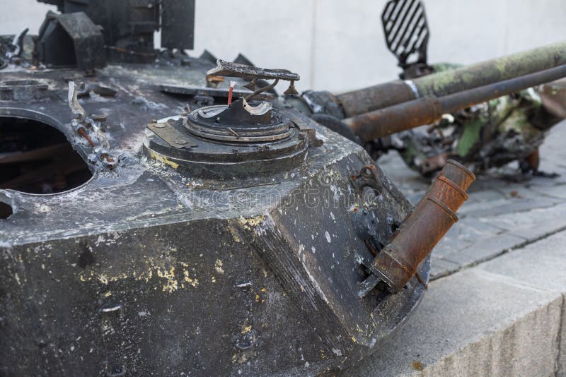 Broken Russian Military Equipment in Kiev Stock Photo - Image of combat ...