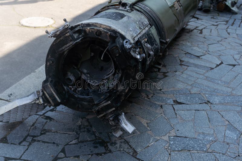 A Broken Russian Military Missile in Kyiv Stock Image - Image of broken ...