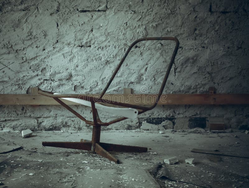 A broken rusty chair stock image. Image of degraded - 123075509