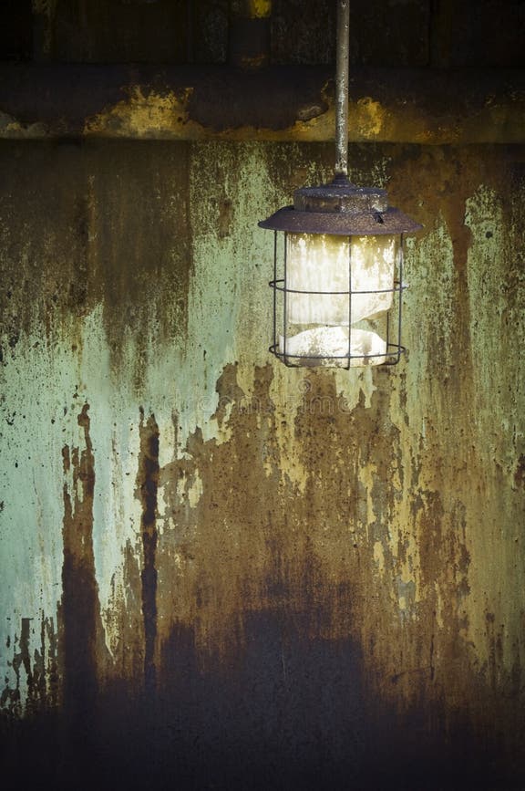 Broken and rusty lamp stock image. Image of steel, conduit - 11813293