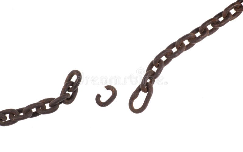 Broken Rusty Powerful Iron Chain Stock Photos - Free & Royalty-Free ...