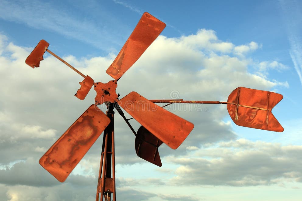 Broken and rusty windmill stock image. Image of holland - 20255473