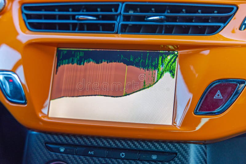 Broken Screen in Car stock image. Image of transport - 238042967