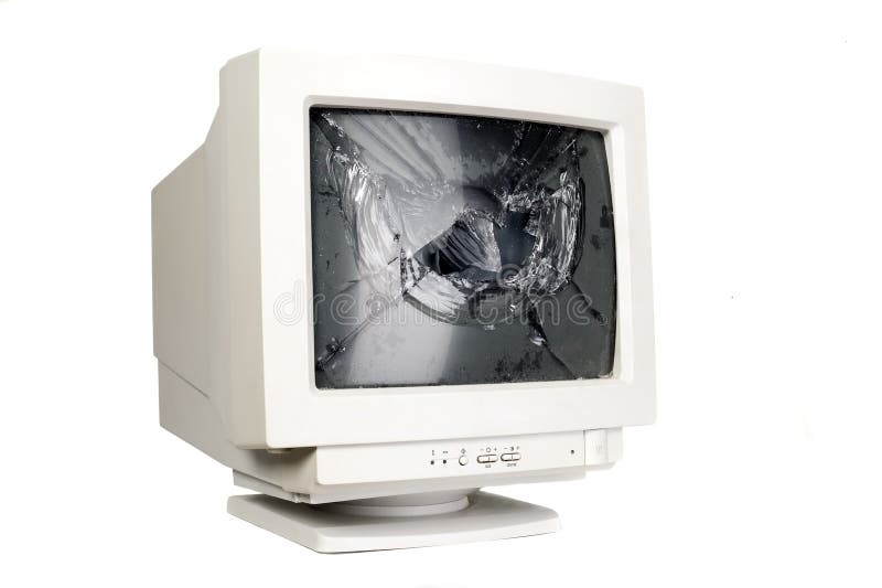 Smashed monitor stock image. Image of technology, demolished - 6841993