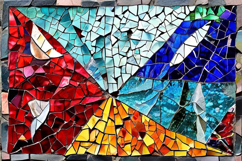 Broken Screen Mosaic Mosaic Created Using Shards of Broken Scree Stock ...