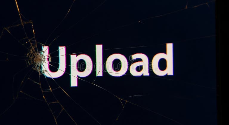 Broken Screen Upload Screen Displayed on Damaged Device Screen Stock ...