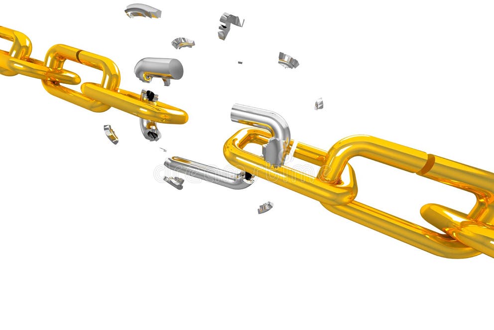 Broken Shackle stock illustration. Illustration of link - 25293330