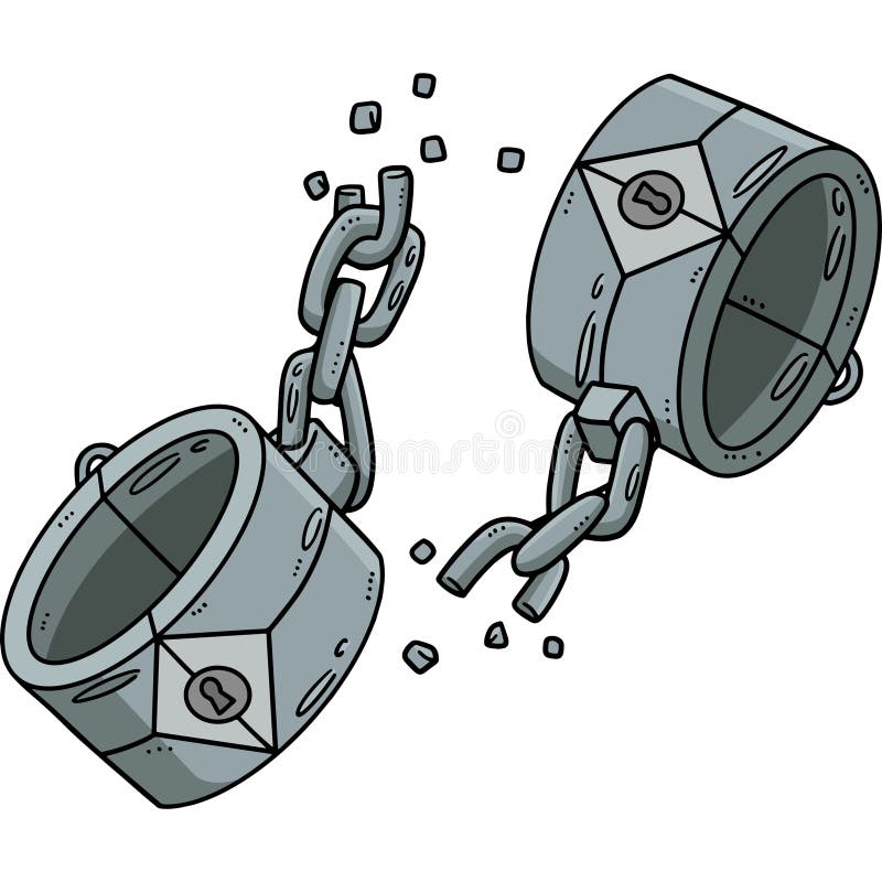 Broken Shackles Cartoon Colored Clipart Stock Vector - Illustration of ... Broken Shackles Cartoon Colored Clipart Stock Vector - Illustration of ...