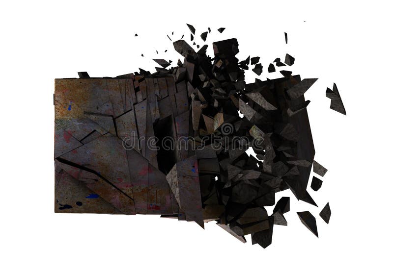 Broken Shape and Stone or Cement Block Stock Illustration ...