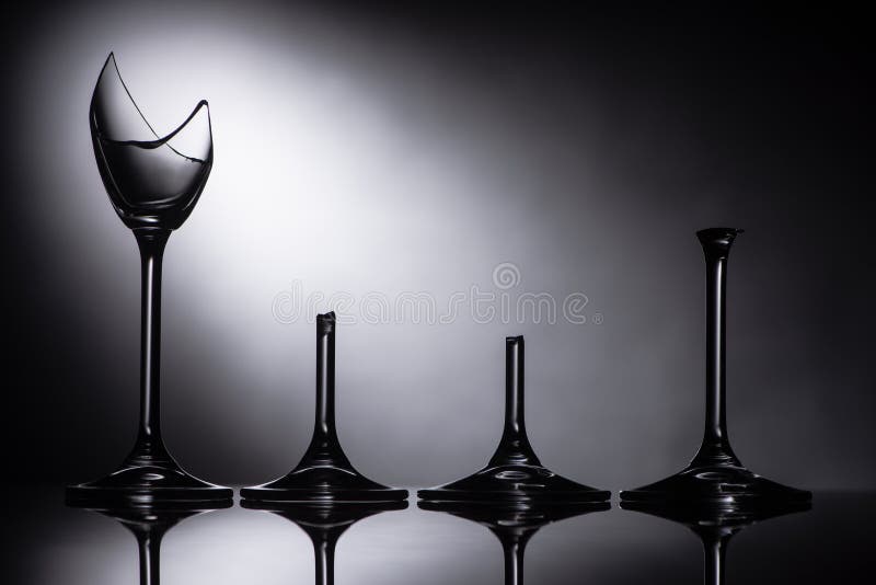 Broken Sharp Transparent Glasses Stock Photo - Image of sharp, glass ...