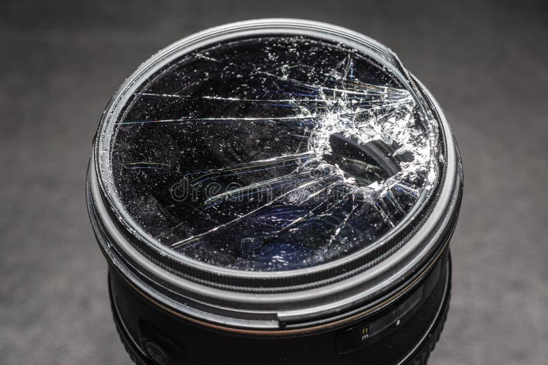 Broken Glass Camera Lens stock photo. Image of smashed - 38079542