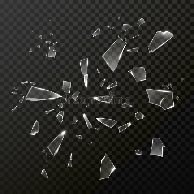 Broken Shattered Glass Debris. Vector Transparent Stock Vector ...