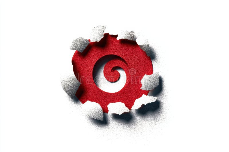 Broken Shell Icon Design with a Central Logo Space Featuring a Subtle ...