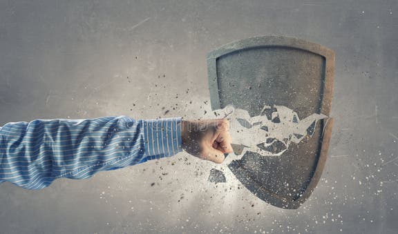Broken shield stock photo. Image of businessman, male - 59875792