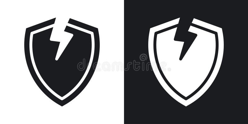 Broken shield icon vector stock vector. Illustration of quality - 348262036