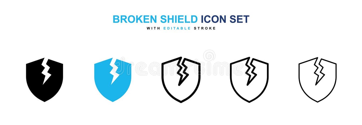 Broken Shield Vector Icon Stock Illustrations – 3,728 Broken Shield ...