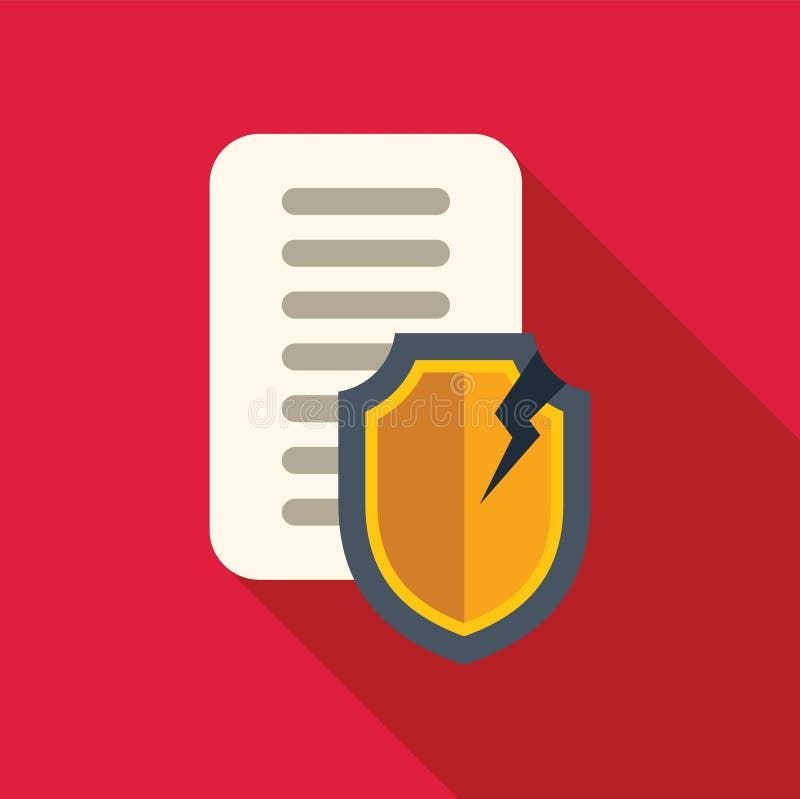 Broken Shield Protecting Important Document Representing Data Security ...