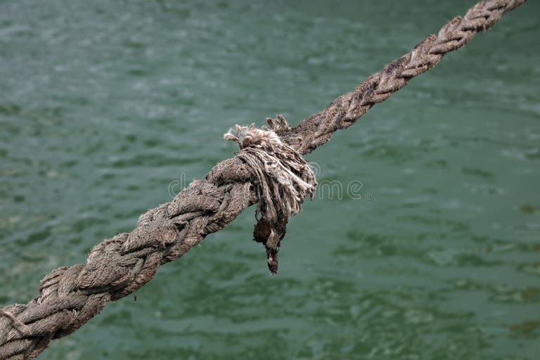 Broken ship cable stock image. Image of danger, aging - 398118693