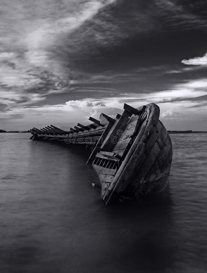 Broken ship stock image. Image of nature, care, white - 141437205