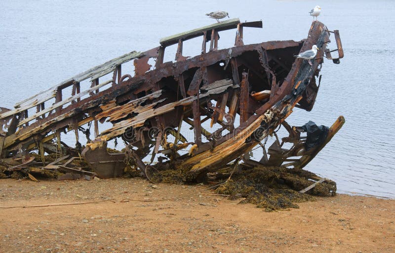 Broken ship stock photo. Image of abandoned, transportation - 101327232