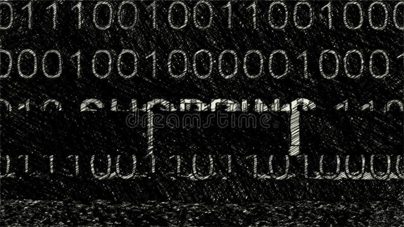 Broken Shopping Data on the Screen Hand Draw Animation Stock Video ...