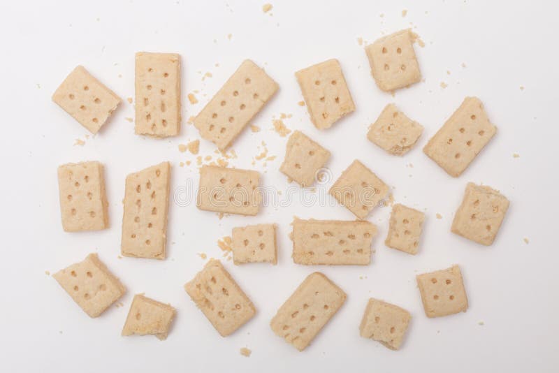 Broken shortbread pieces stock photo. Image of view, crumbs - 77014934