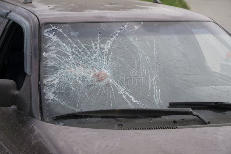 Broken Side Window in a Car. Stock Photo - Image of defect, deploy ...