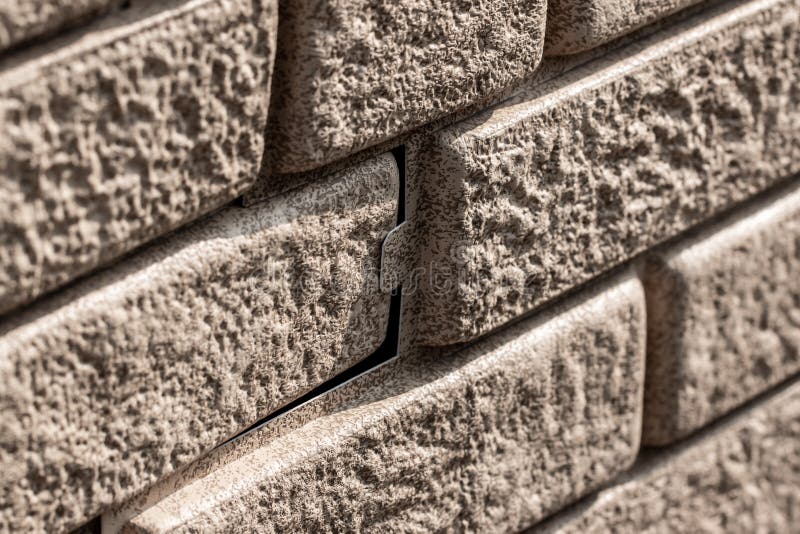 Broken Siding Panel on the Wall of the House Stock Photo - Image of ...