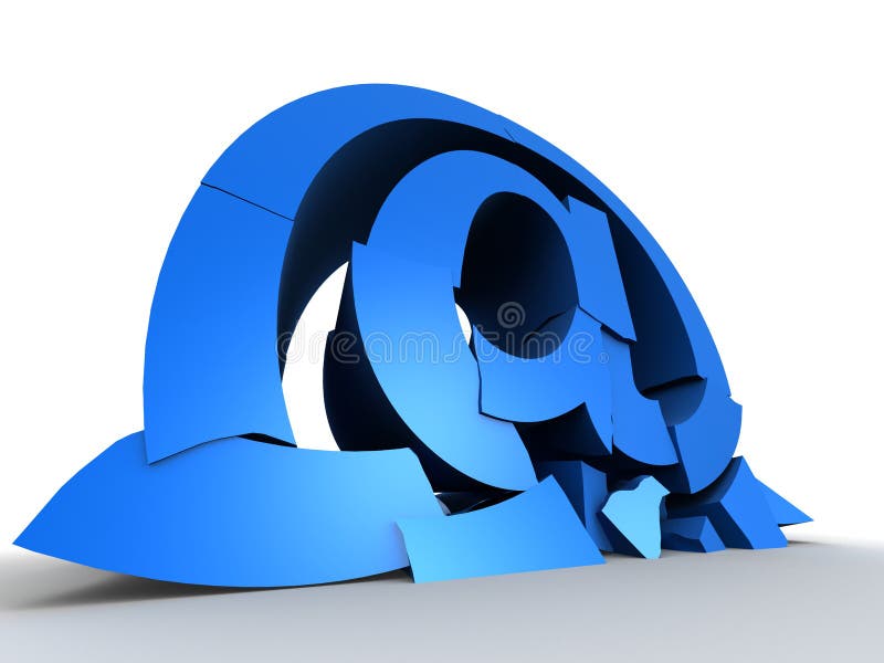 Broken at sign stock illustration. Illustration of graphic - 7096029