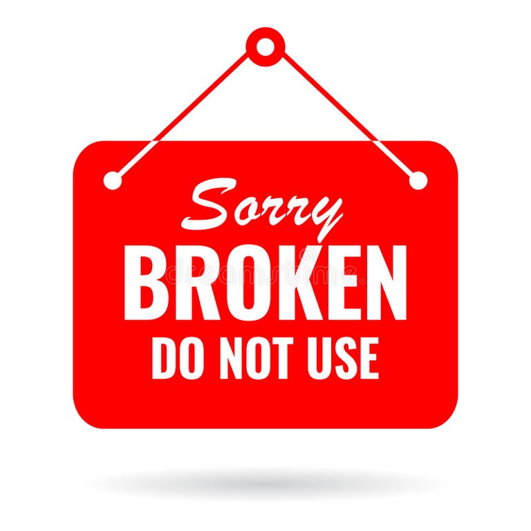 Broken sign, do not use stock vector. Illustration of logo - 204482934